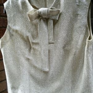Vintage | Tops | Vintage 6s 960s Silver Lurex Bow Top | Poshmark